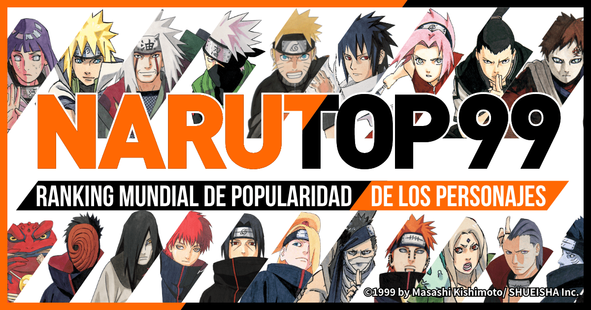 NARUTOP99 Ranking mundial de popularidad de los personajes